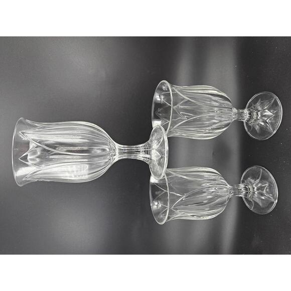 Dining | Set Of 3 Cristal Darques Pompano Tulip Water Goblets French ...